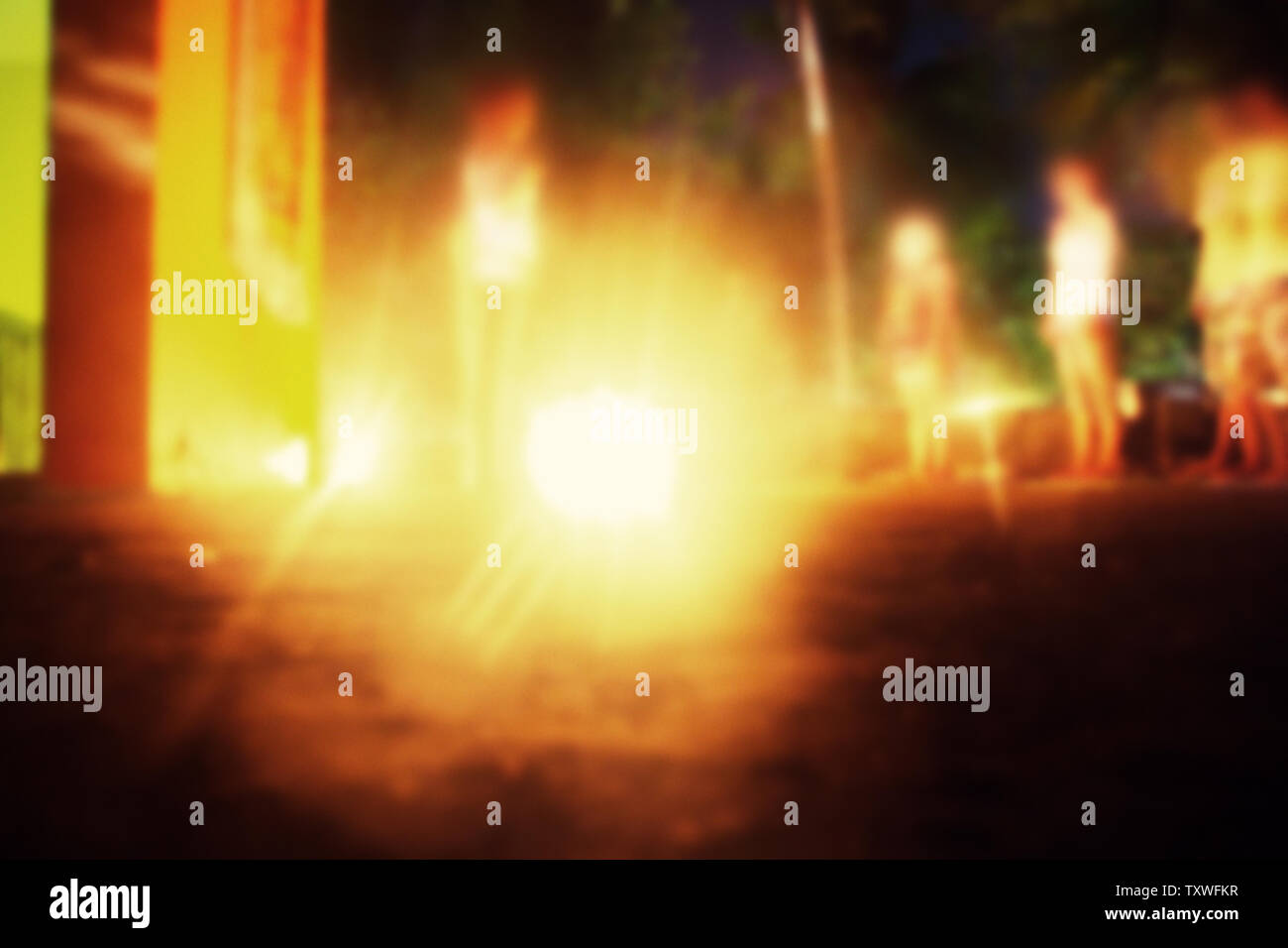 strong blurred, mystical sacred action in the style of yoga and shamans ...