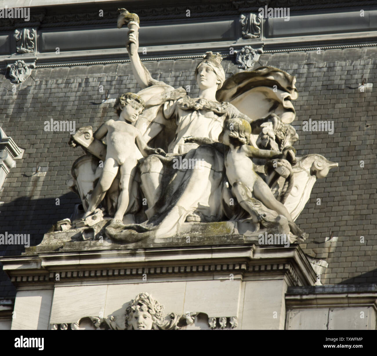Reliefs, symbols, statues, architectural decorations of ancient ...