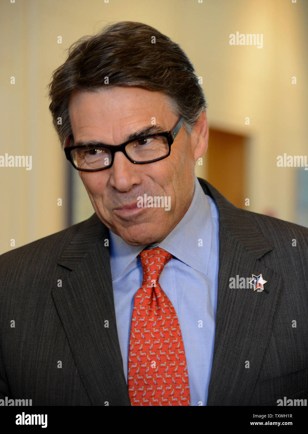 Texas Governor Rick Perry attends a ceremony at the residence of ...