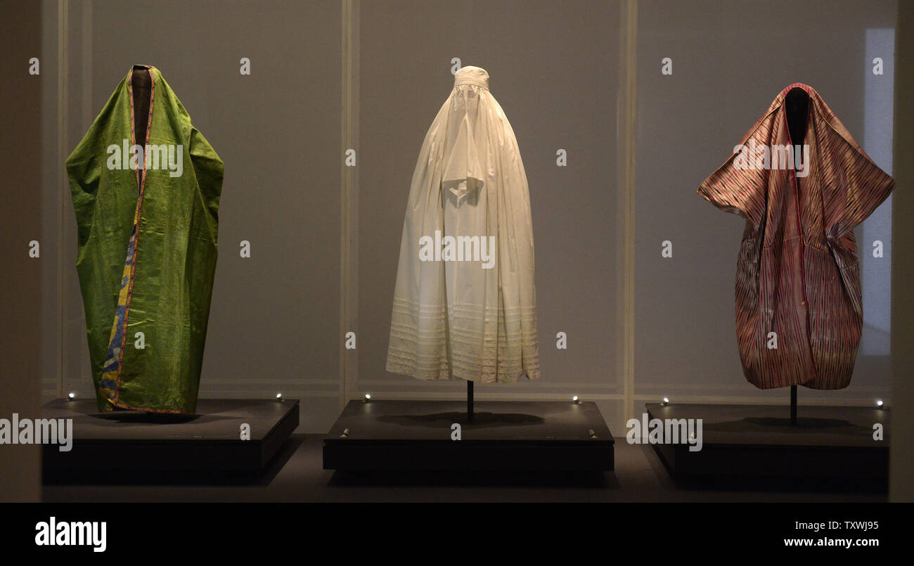 Jewish women's wraps and face veils from central Asia are seen in the ...