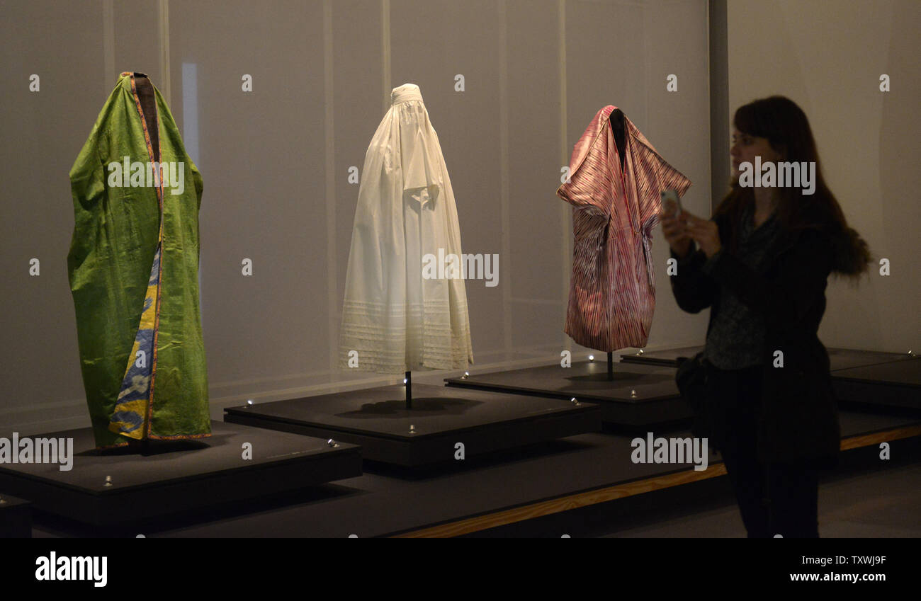 Jewish women's wraps and face veils from Afghanistan are seen in the ...