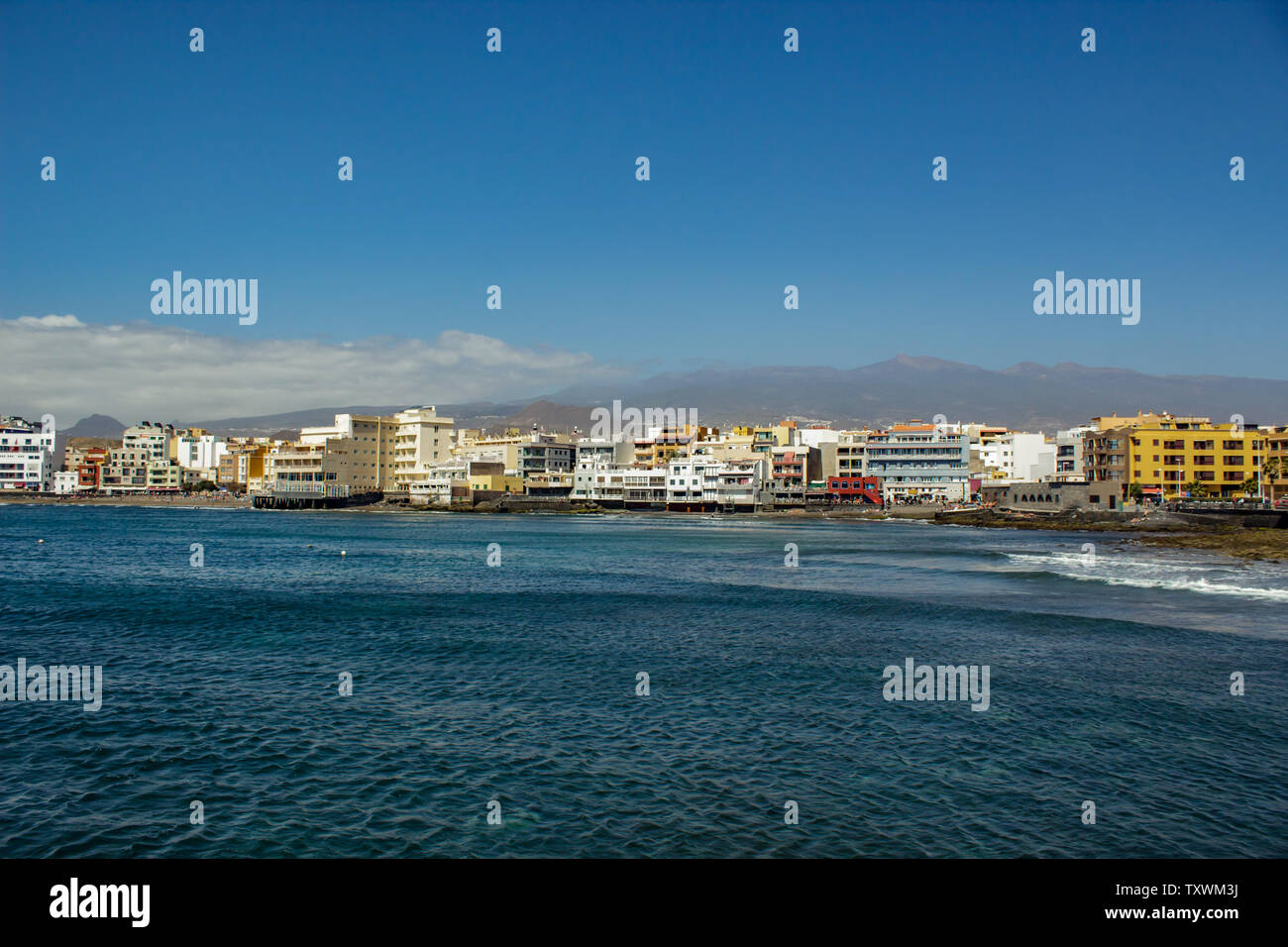 El Medano, Tenerife, Canary Islands, Spain - March 27, 2019: view of ...