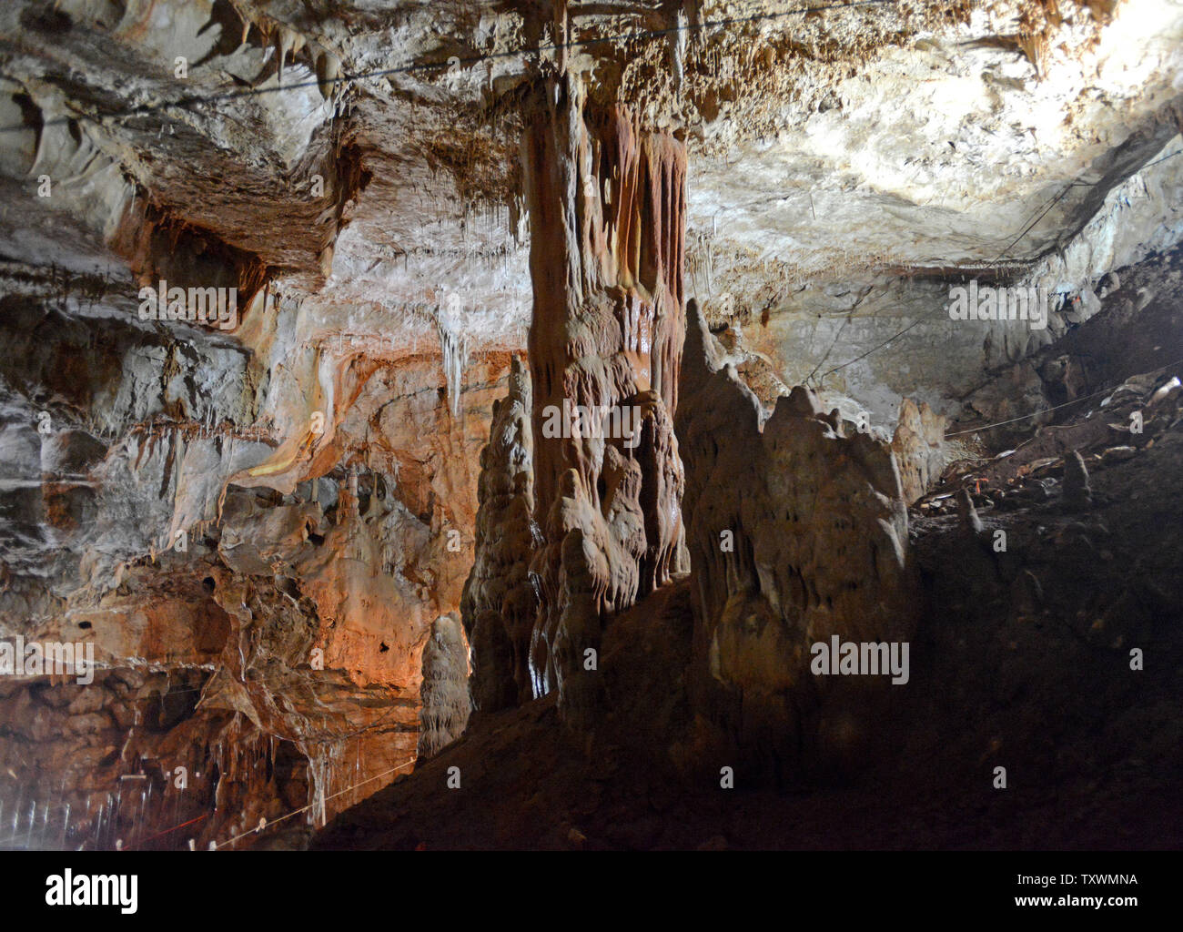 A general view of the Manot Cave where a 55,000 year old human skull ...