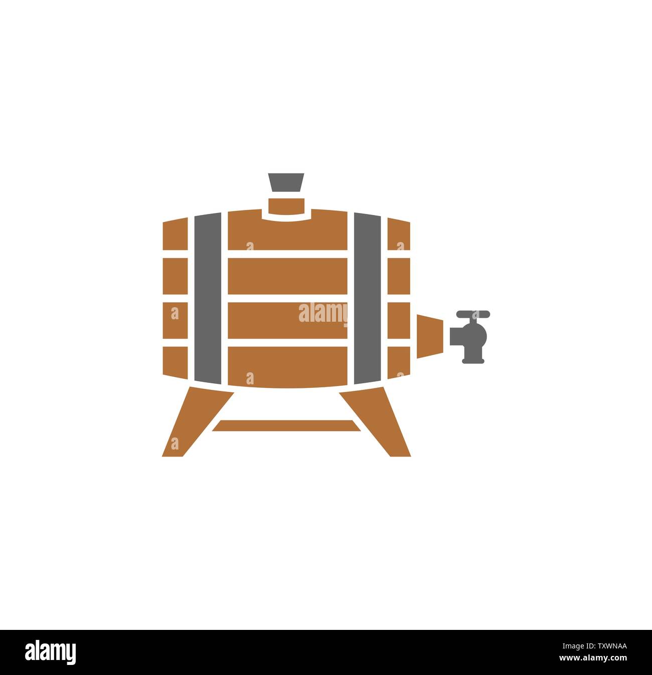Barrel icon on background for graphic and web design. Simple ...