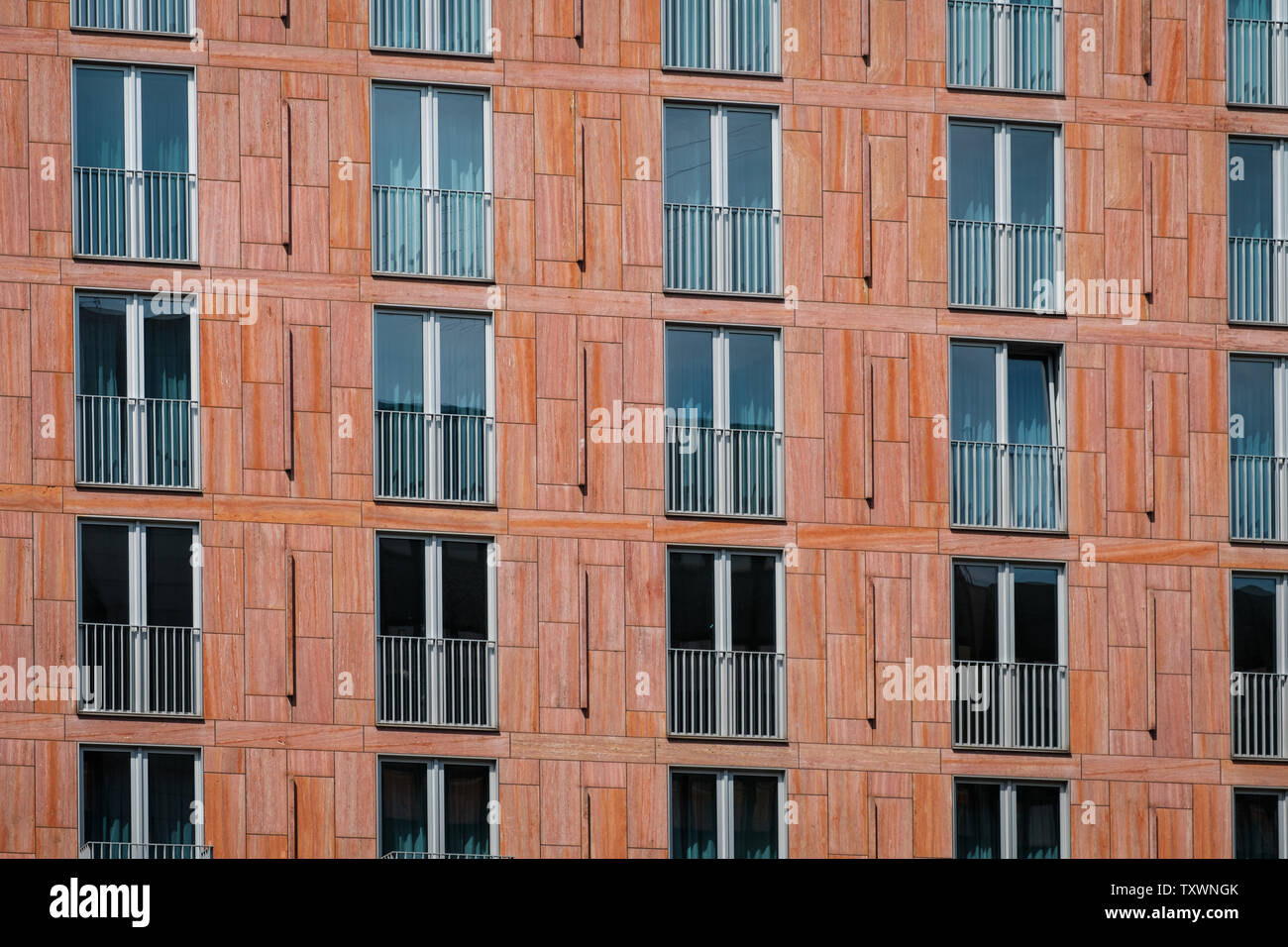 building facade - window pattern on house exterior Stock Photo - Alamy