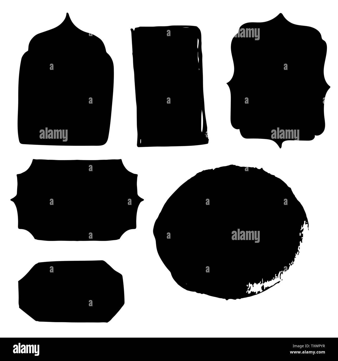 Hand drawn vector handmade, craft knitting and art labels Stock Vector ...