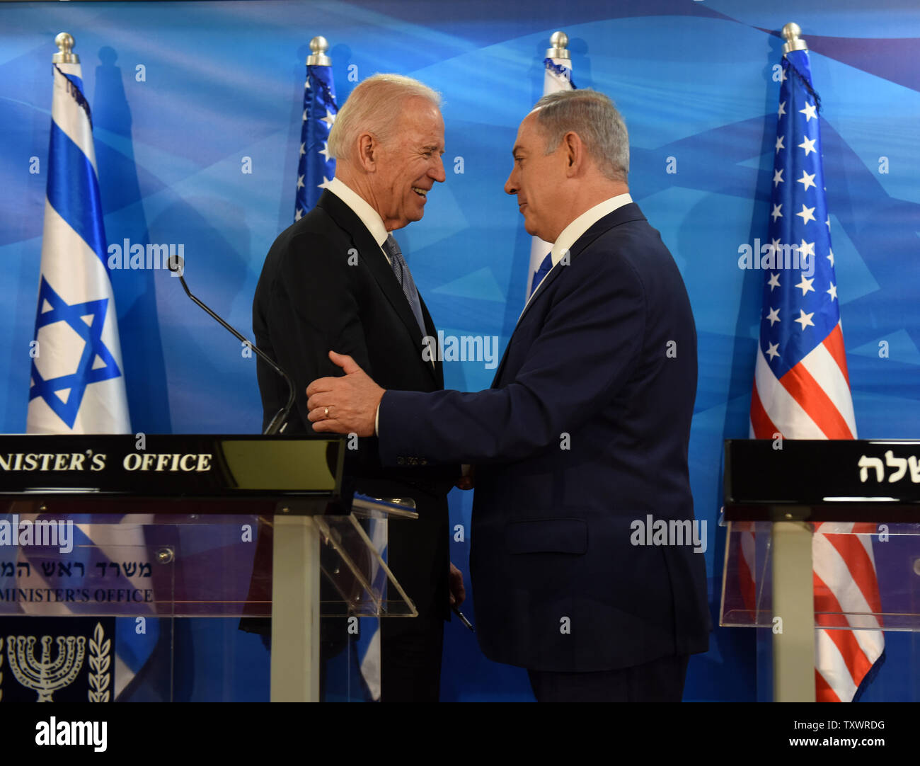 US Vice President Joe Biden and Israeli Prime Minister Benjamin ...