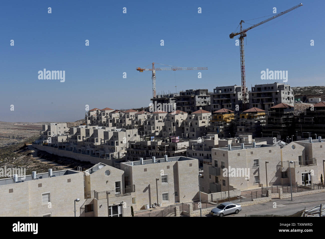 An overview of new Jewish housing in the Pisgat Ze'ev neighborhood ...