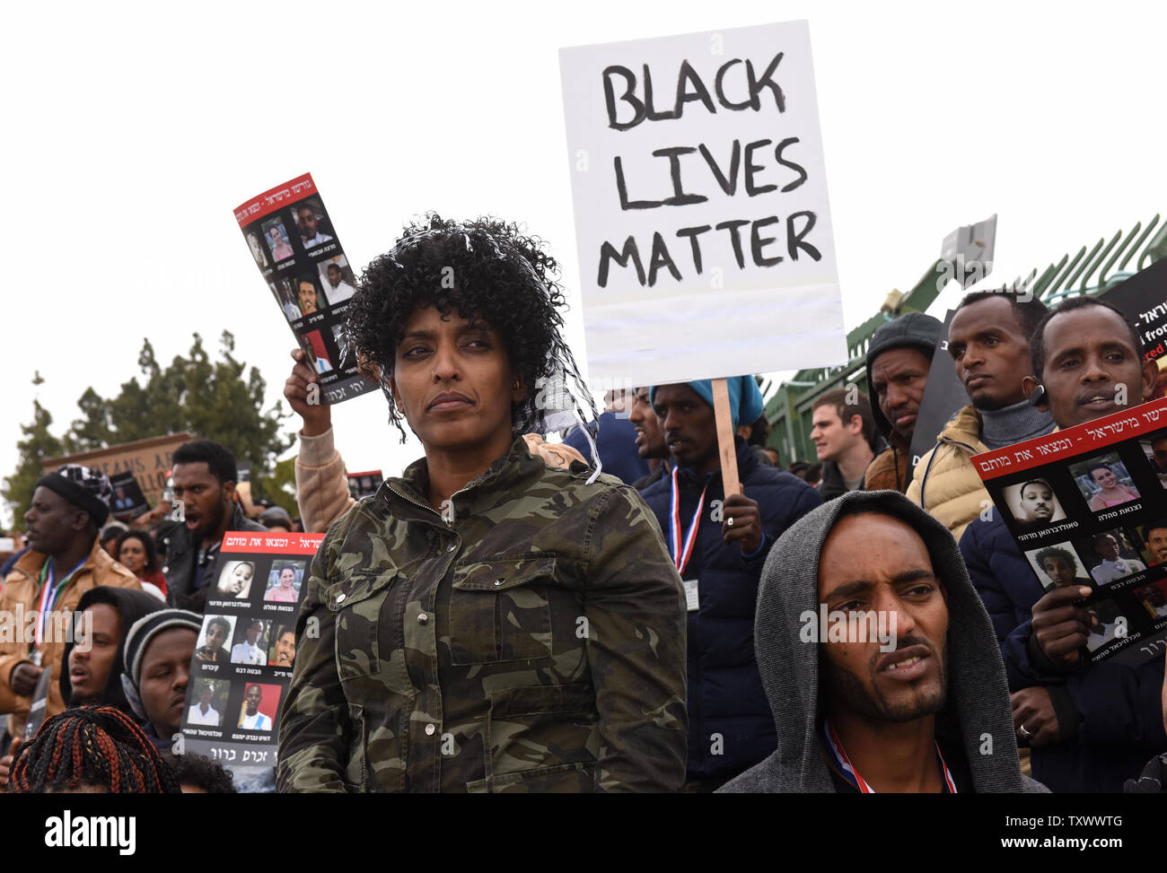 African asylum seekers, mostly from Eritrea, protest Israel's ...