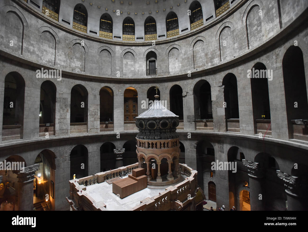 The renovated Edicule, traditionally believed to be the tomb of Jesus ...