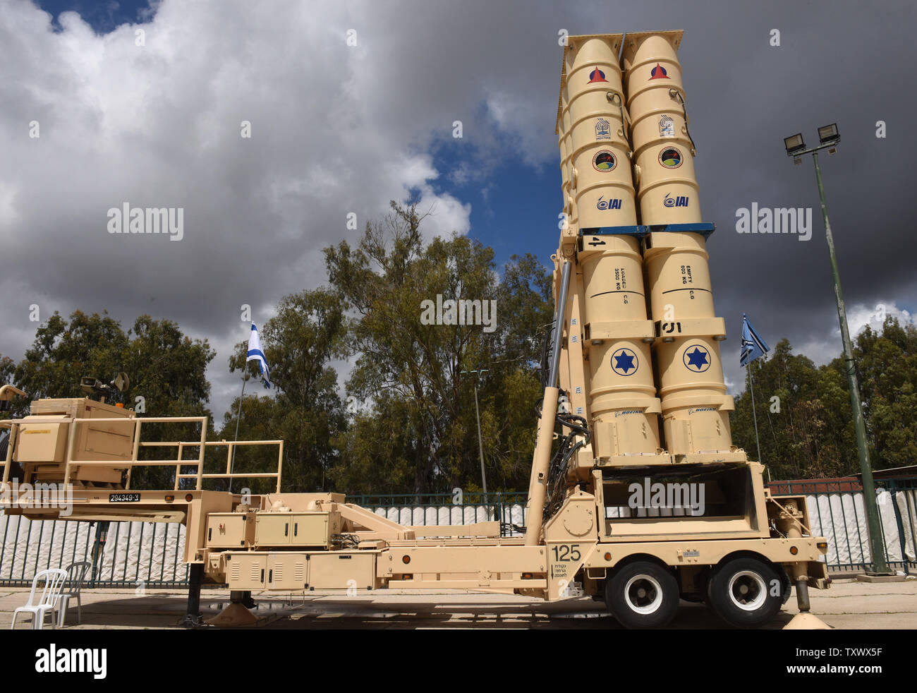 An Arrow surface to surface missile defense system is displayed at an ...