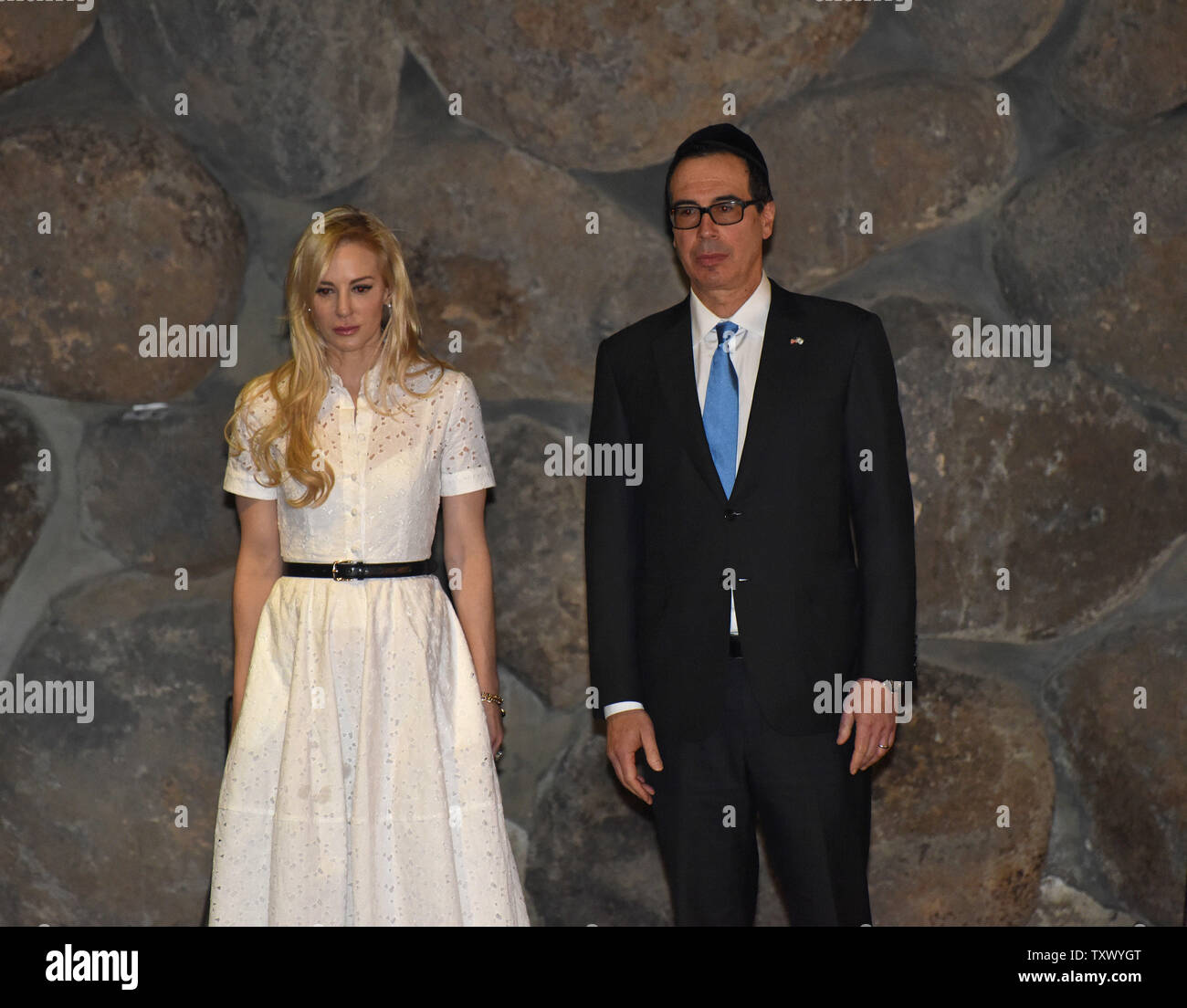 U.S. Treasury Secretary Steven Mnuchin and his wife Louise Linton ...