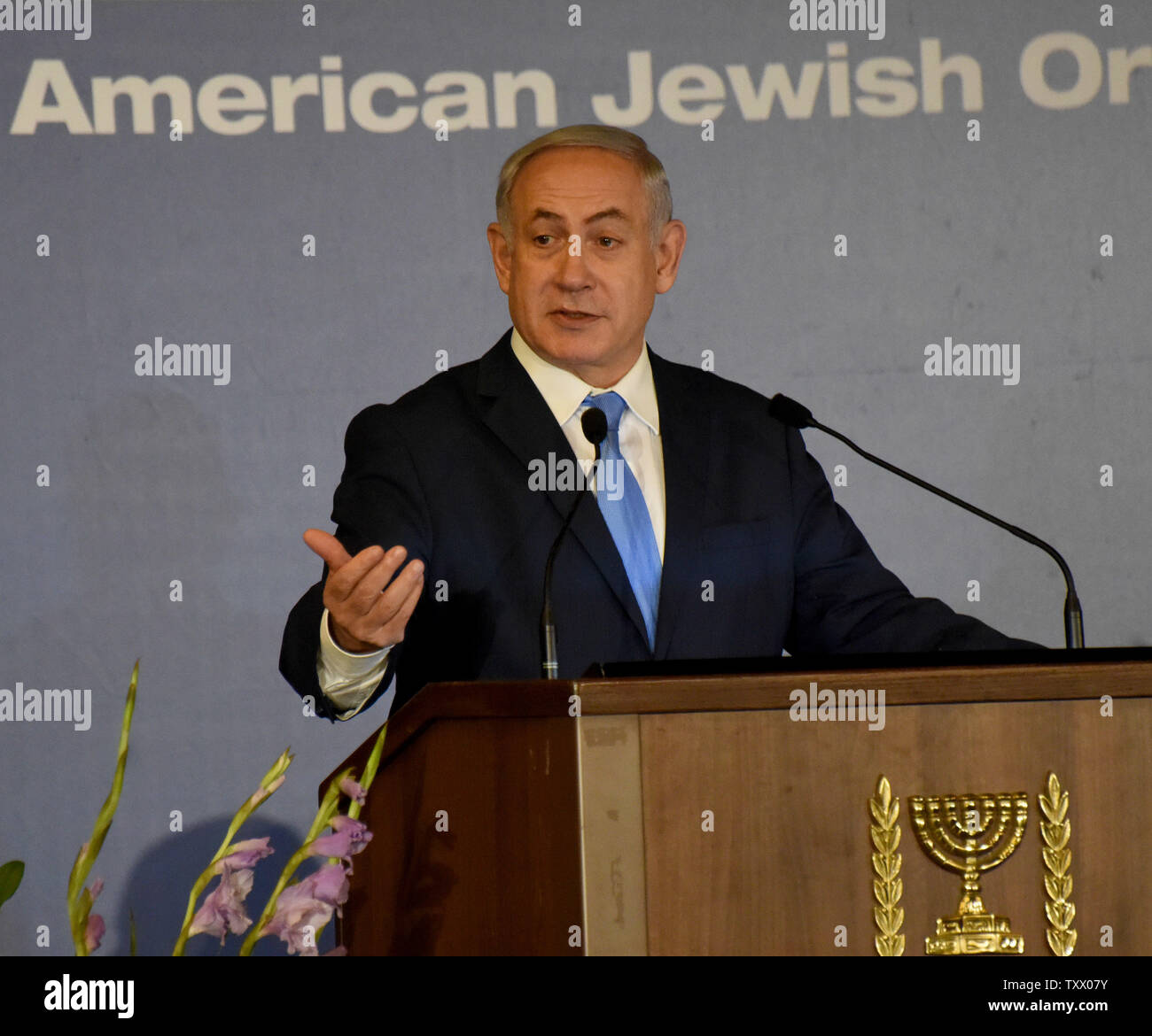 Israeli Prime Minister Benjamin Netanyahu addresses the Conference of ...