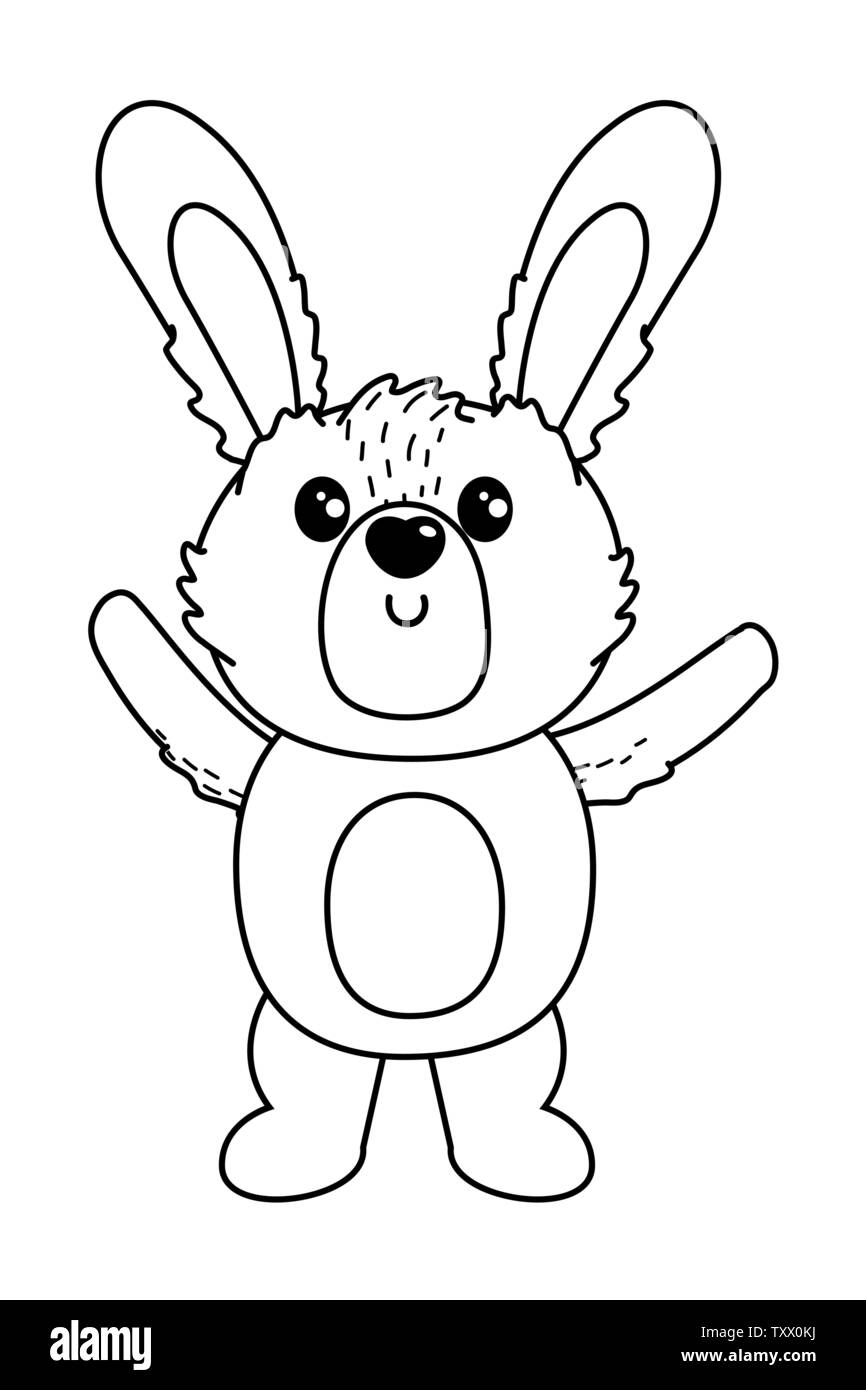 Rabbit cartoon design, Animal cute zoo life nature and fauna theme ...