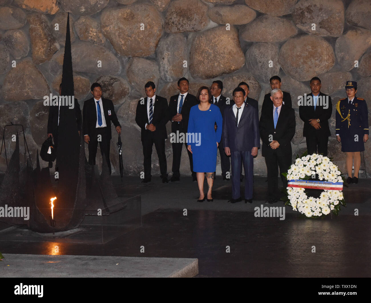 Philippine President Rodrigo Duterte and his daughter Sara participate ...