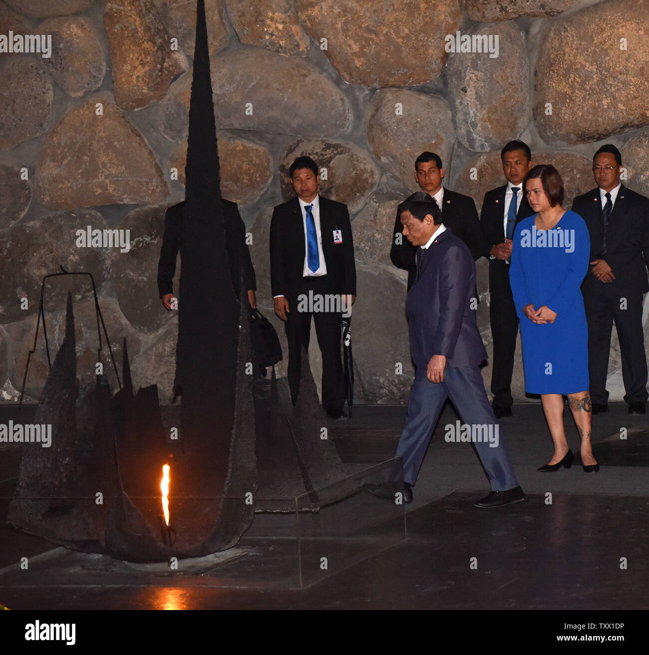 Philippine President Rodrigo Duterte and his daughter Sara participate ...