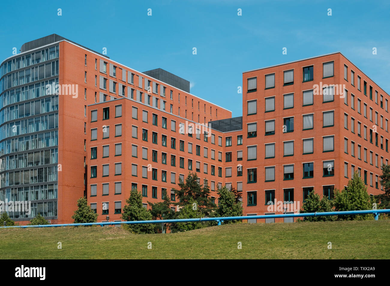 Red brick condo city hi-res stock photography and images - Alamy