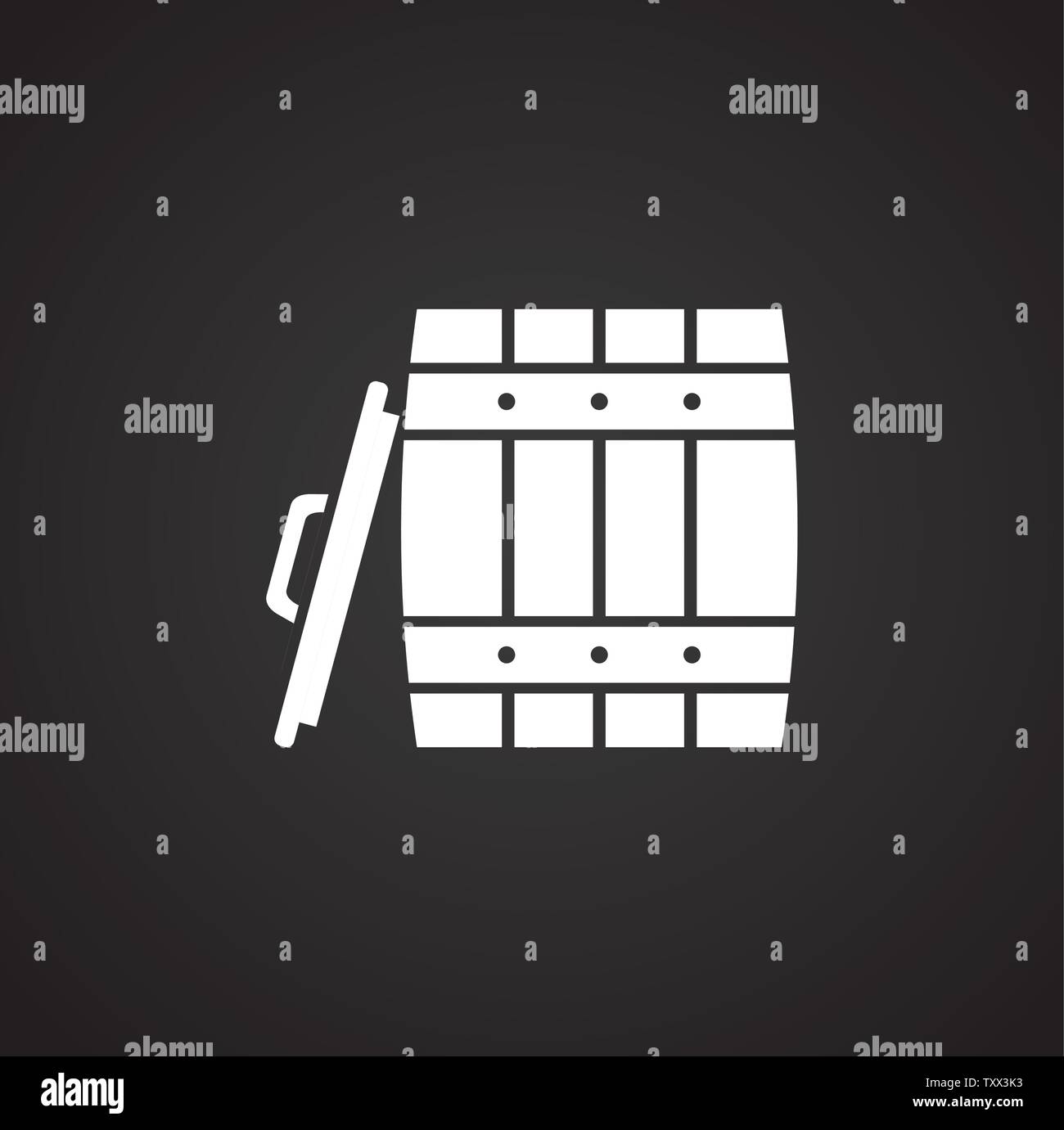 Barrel icon on background for graphic and web design. Simple ...