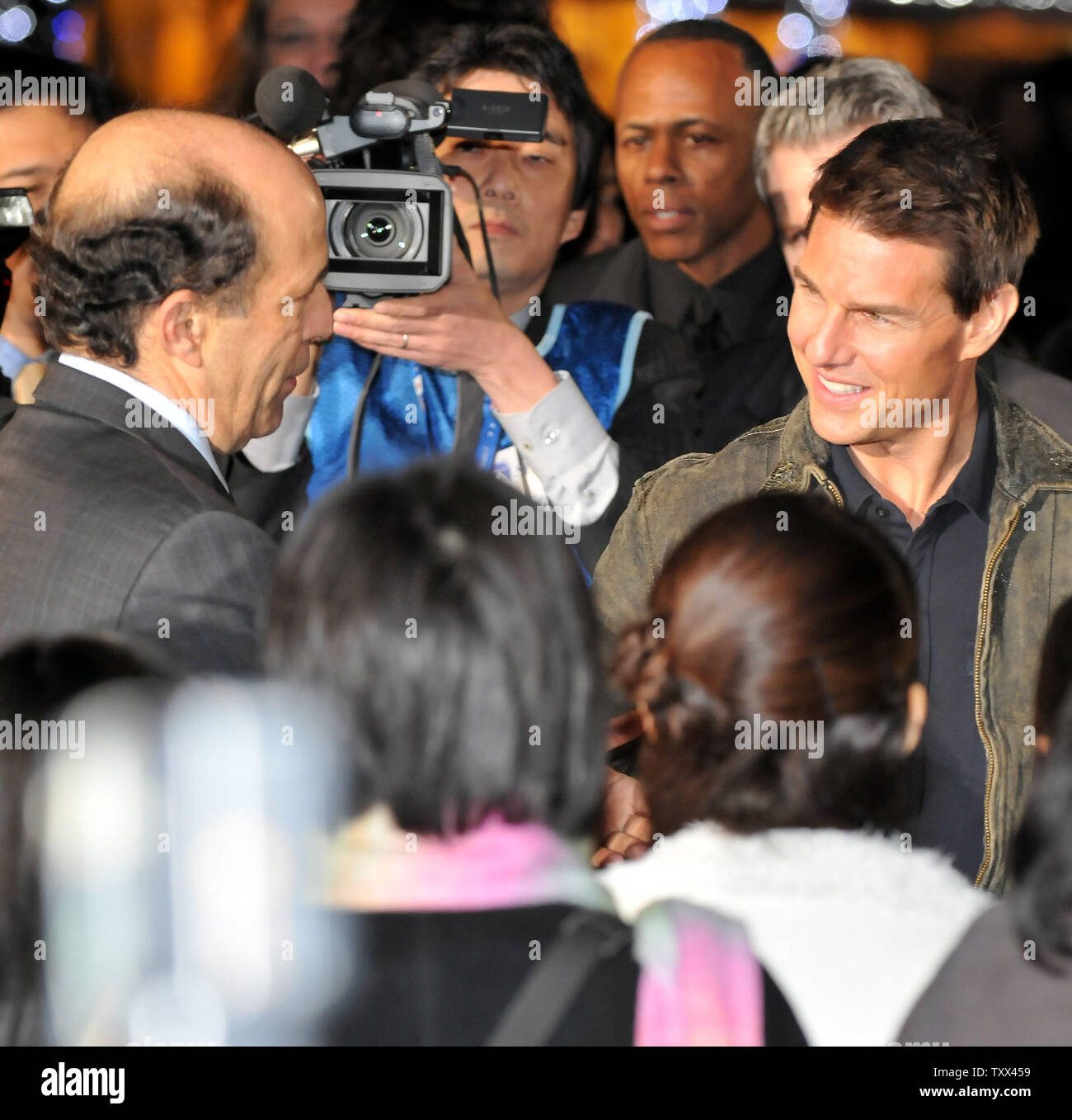 Actor Tom Cruise and John V. Roos(R), U.S. Ambassador to Japan attend ...
