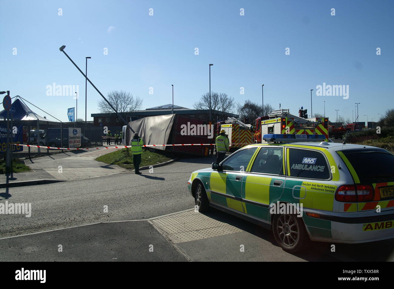 Paramedic rapid response Vehicle, Ambulance Car at road traffic ...