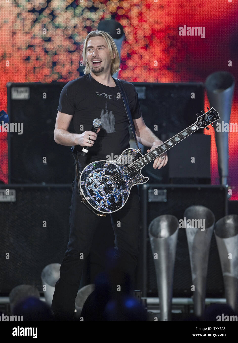 Lead singer Chad Kroeger performs with his band Nickelback during the ...