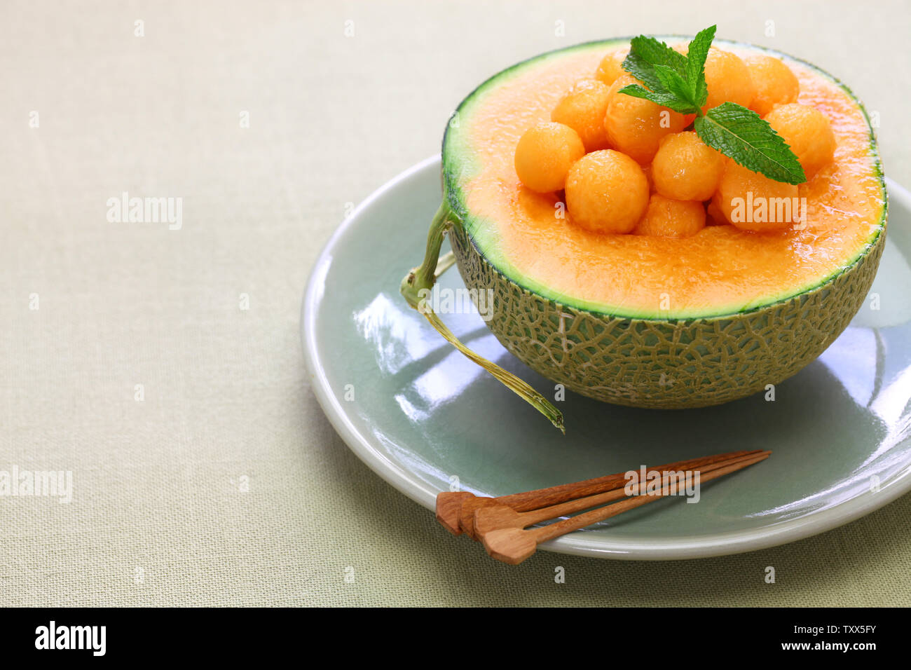 japanese luxury melon, king ruby Stock Photo - Alamy