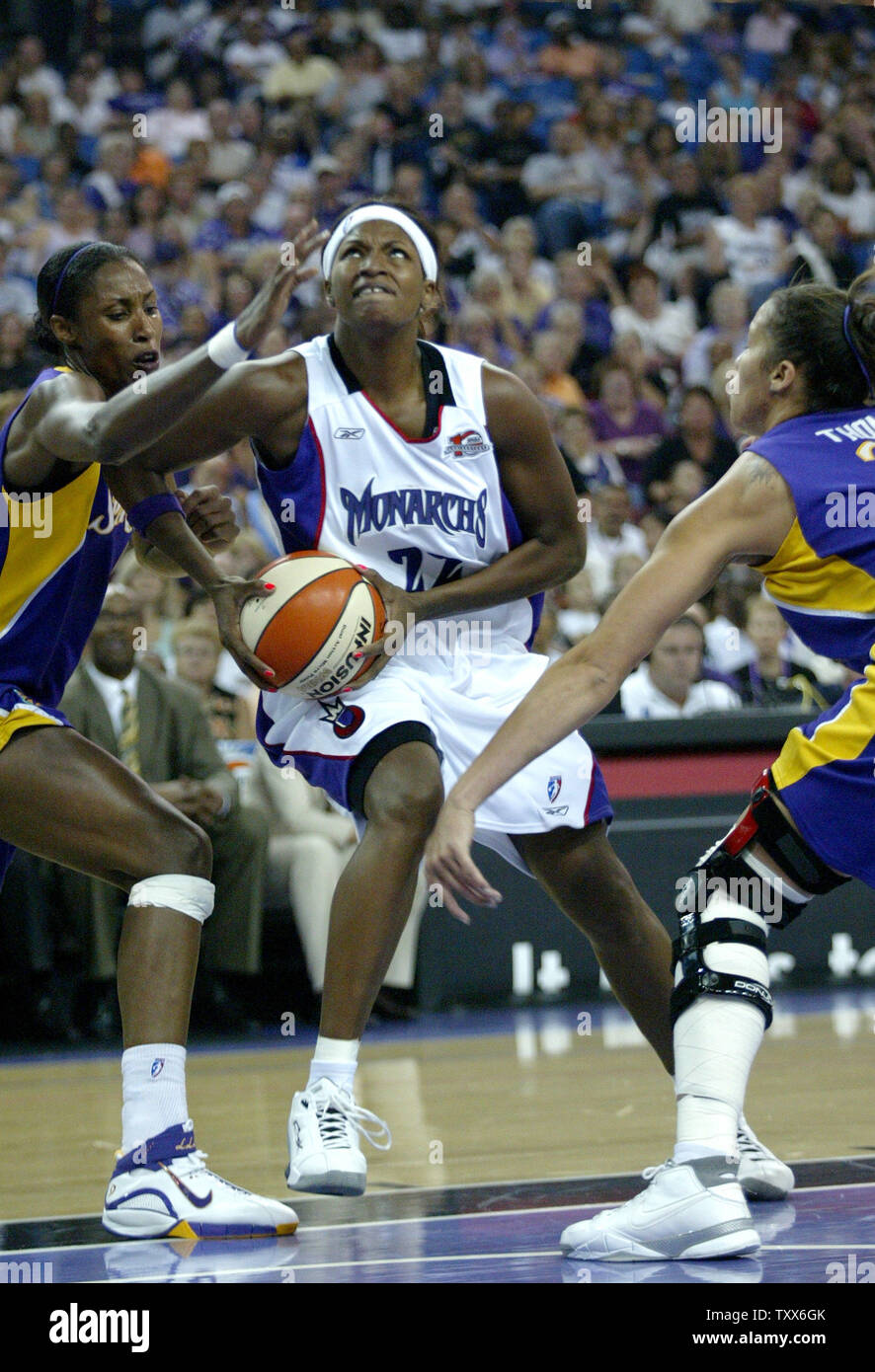 Sacramento Monarchs Monarchs forward DeMya Walker takes a shot, against ...