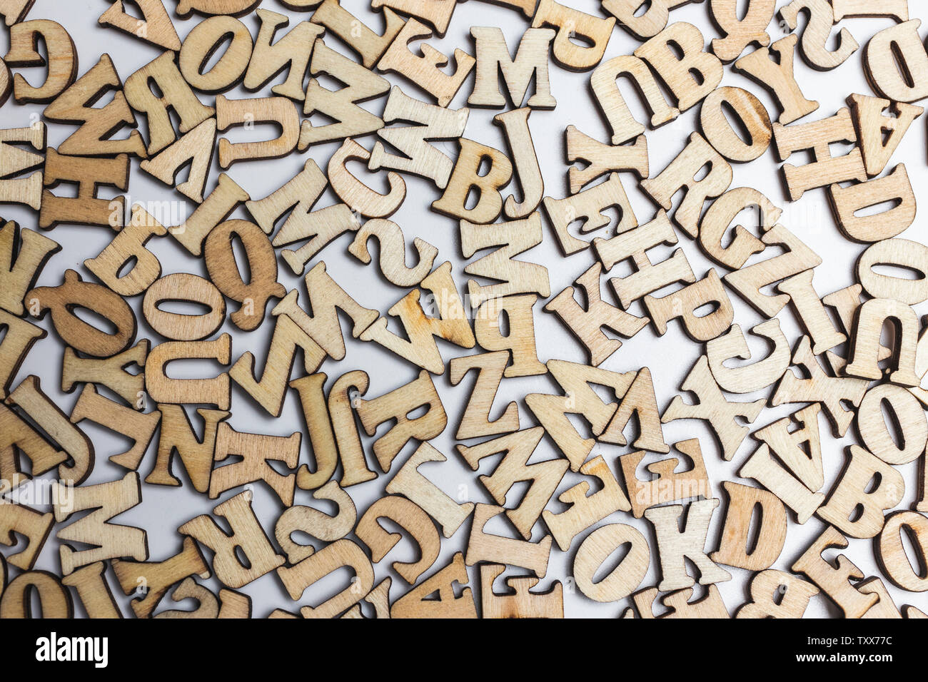 Top view of letters of the alphabet - background from the letters of ...