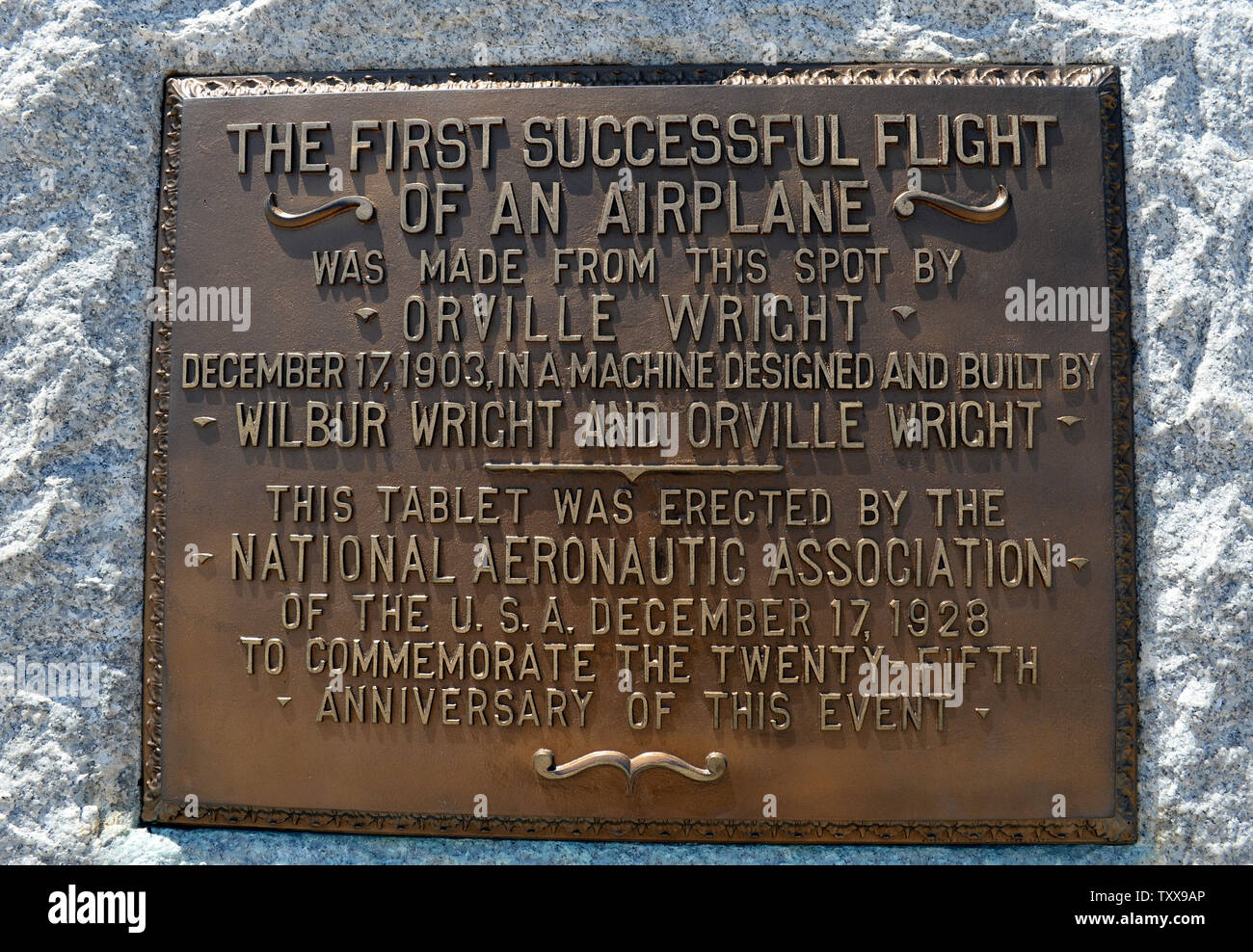 A plague on the take-off point marker for the first flights of the ...