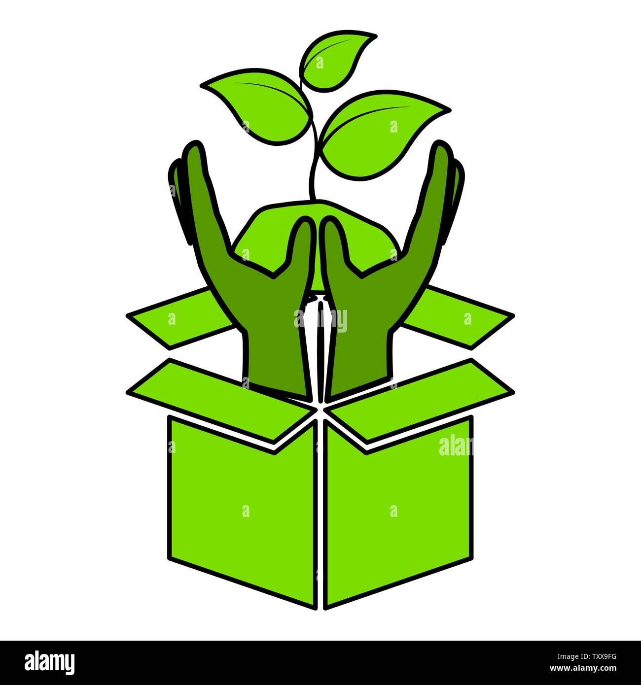 Cute go green environment Stock Vector Images - Alamy