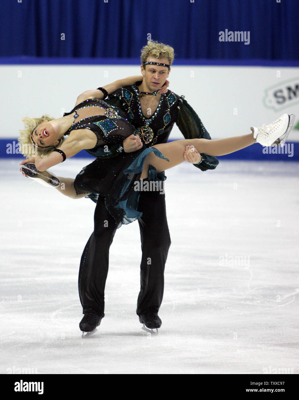 American ice dancers Morgan Matthews and Maxim Zavozin perform their ...