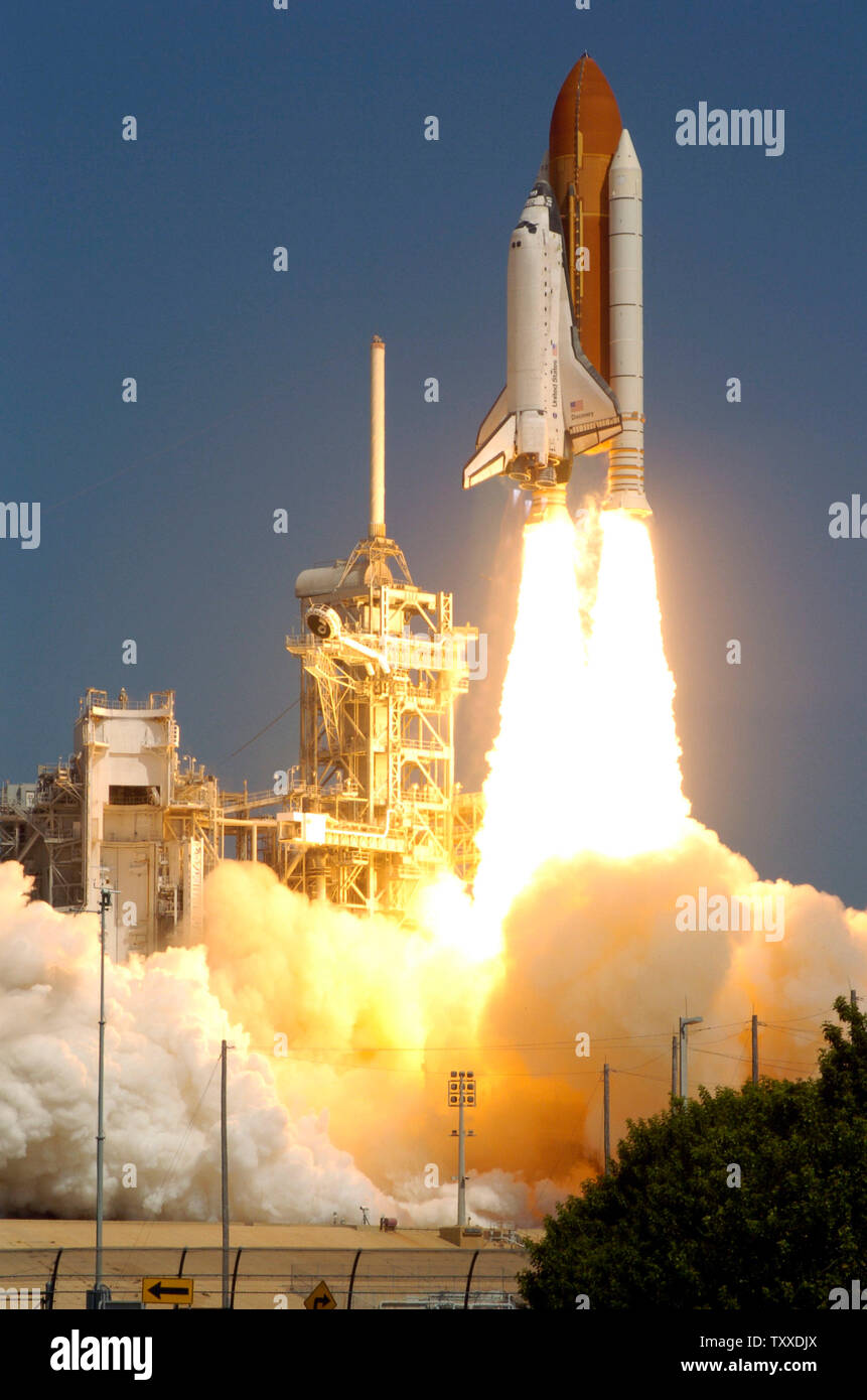 The Space Shuttle Discovery lifts off from Launch Complex 39B on mission STS 114 to the ...