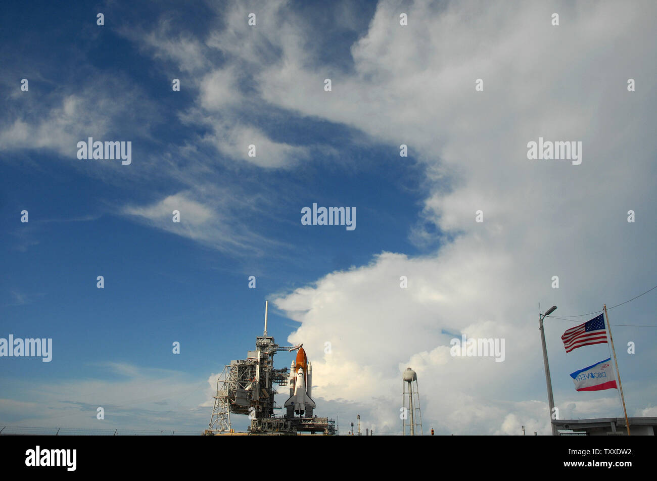 The rotating service structure moves away from NASA's Space Shuttle ...