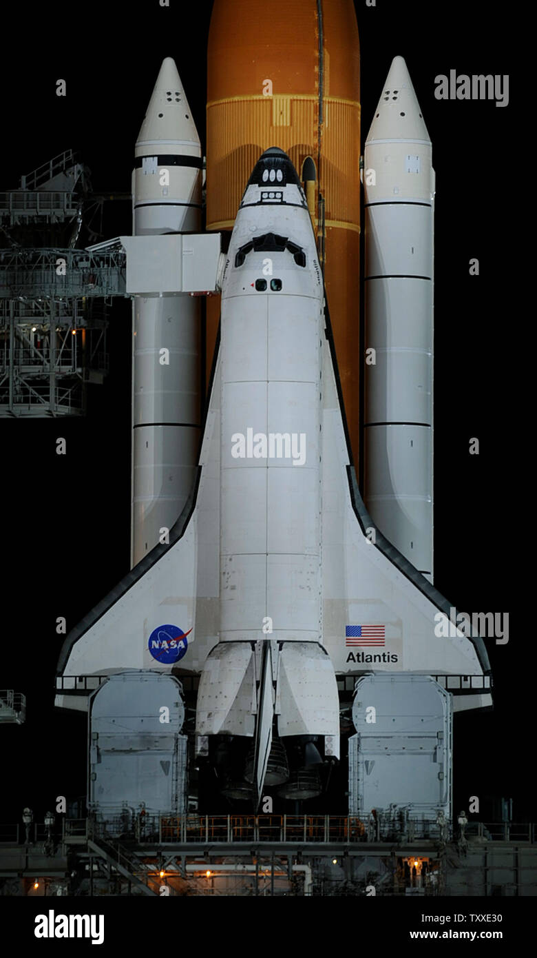 NASA's Space Shuttle Atlantis sits on Launch Pad 39A at the Kennedy ...