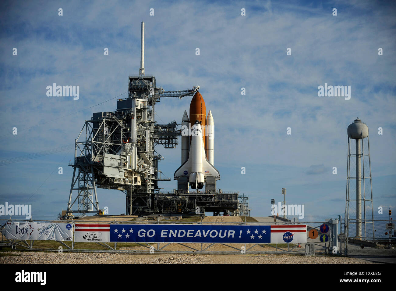 Space Shuttle Endeavour sits poised for launch on Launch Pad 39A at ...
