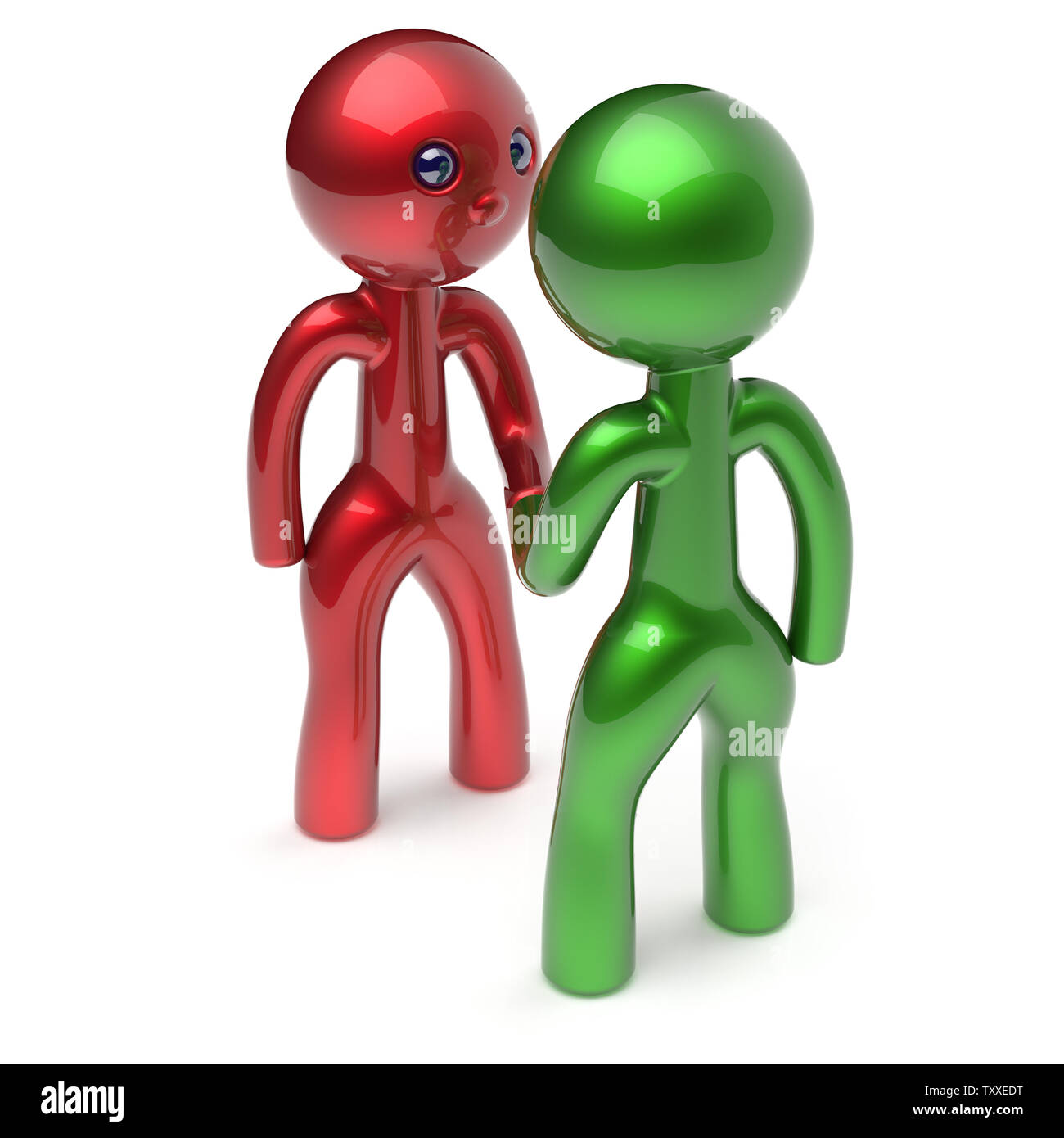 Cartoon people different men handshake hi-res stock photography and ...