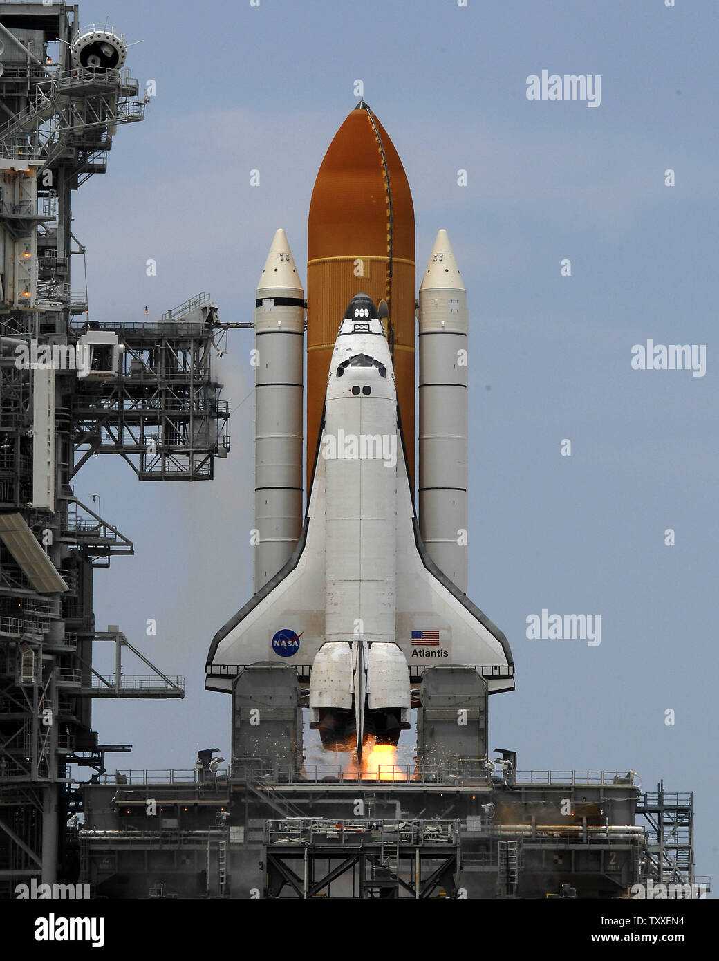 Space Shuttle Through Telescope