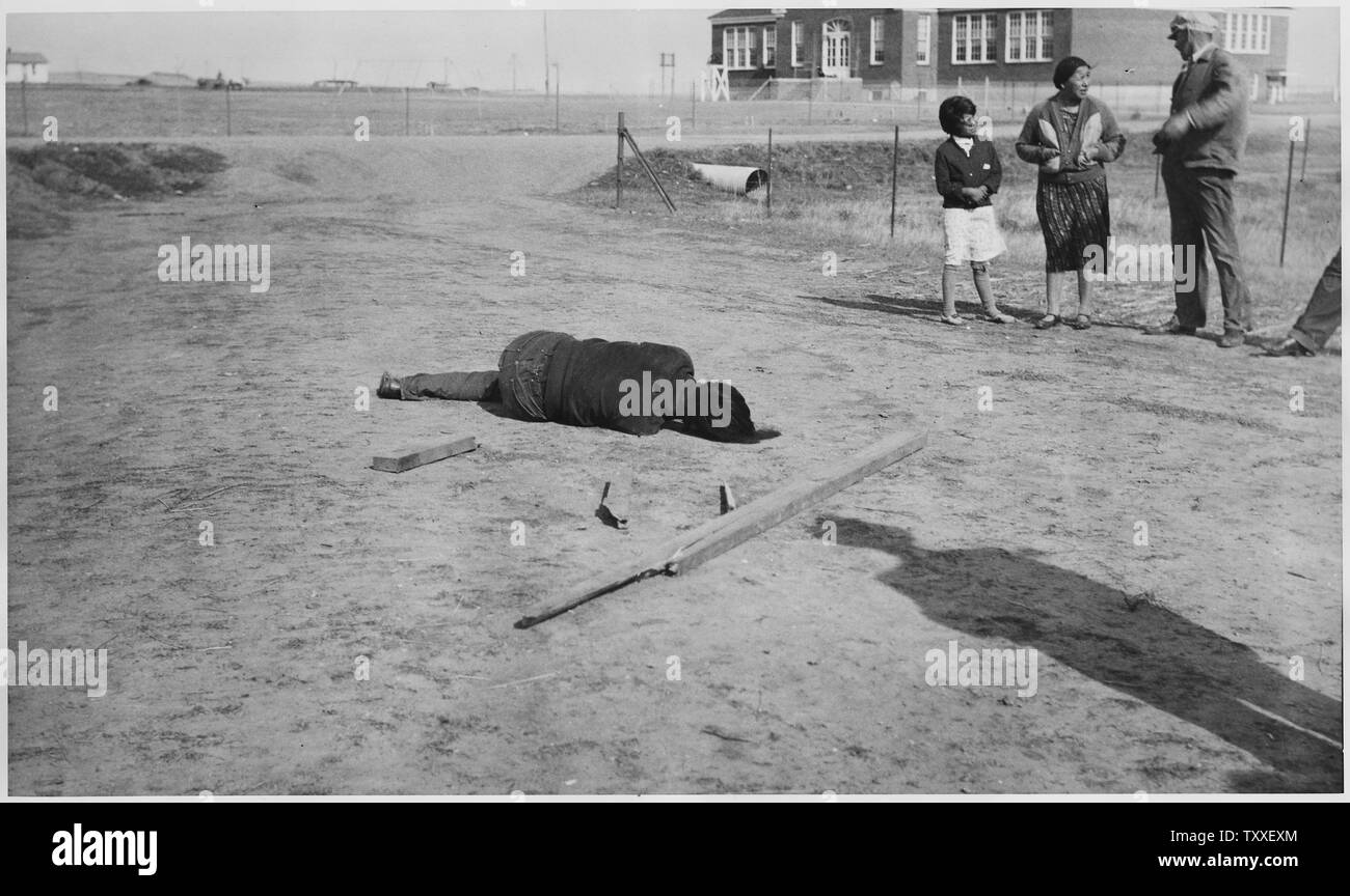 Body of Orlie Comeau. Near Cannonball, Standing Rock Indian ...