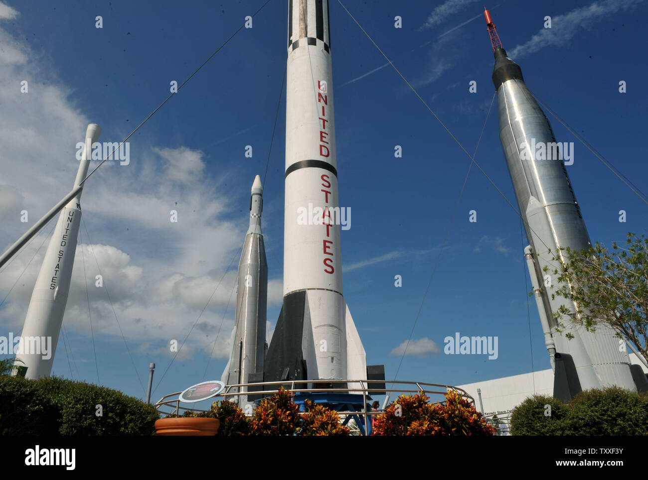 The rocket garden is seen at the NASA's Kennedy Space Center Visitor ...