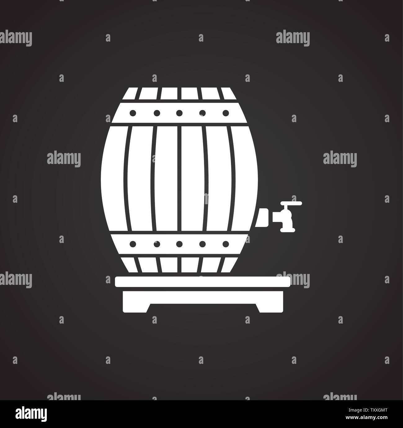 Barrel icon on background for graphic and web design. Simple ...