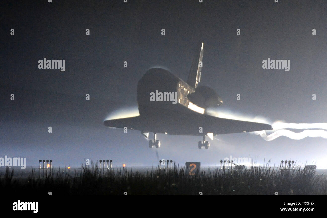 NASA's space shuttle "Atlantis" returns "home" to the Kennedy Space ...