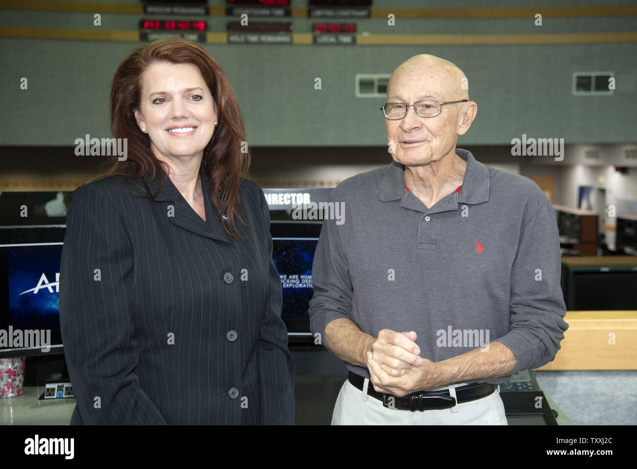 NASA Launch Director, Charlie Blackwell-Thompson (l) and NASA Apollo ...