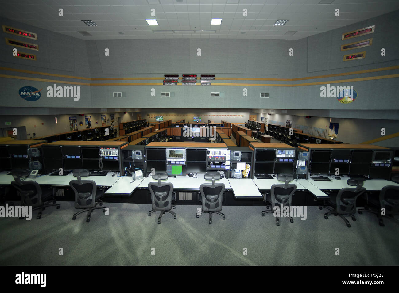 Updated NASA Firing Room 1, located at the Launch Control Center at the ...