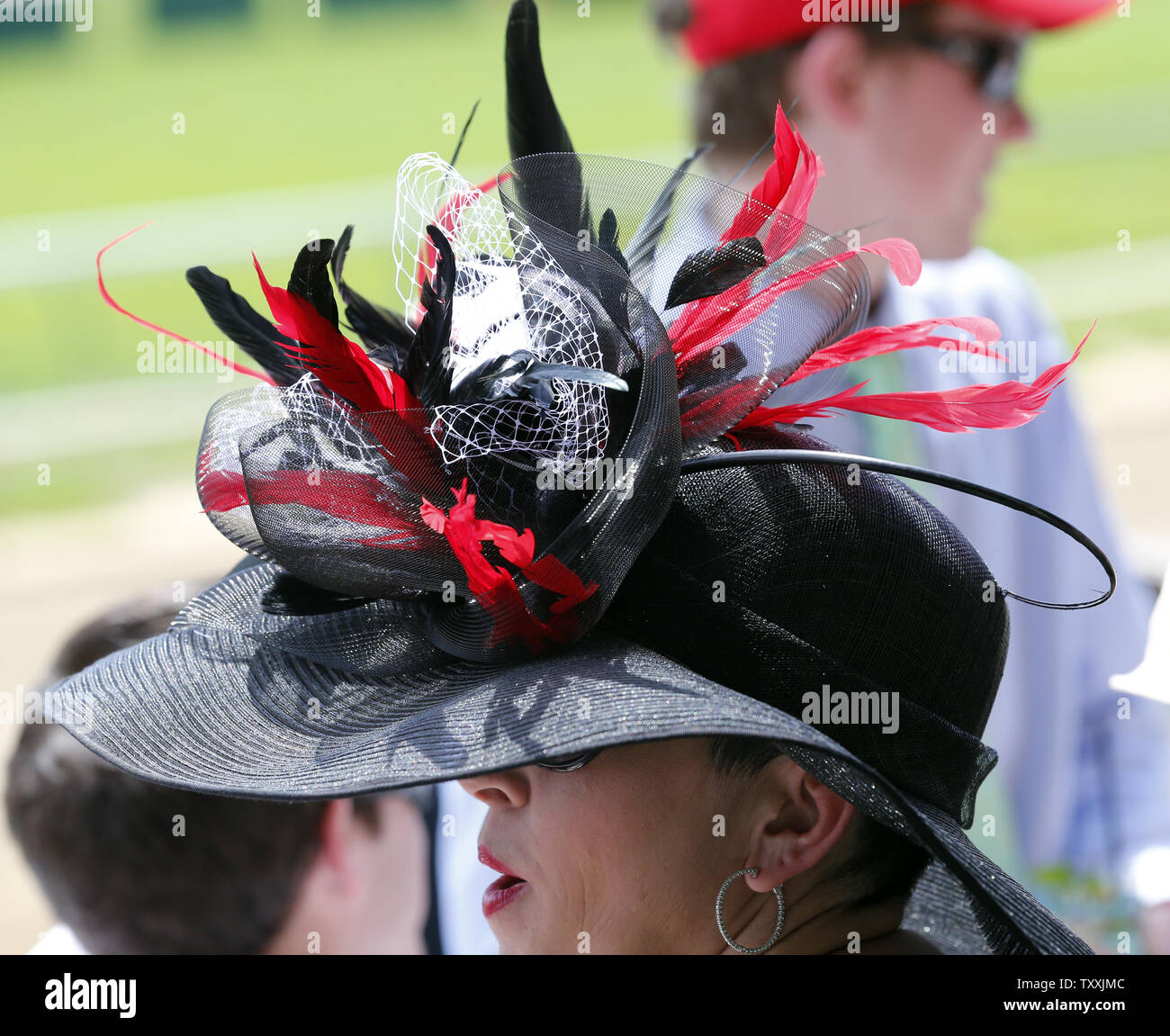 Fancy hats at the Kentucky Derby at Churchill Downs on May 2, 2015 in ...