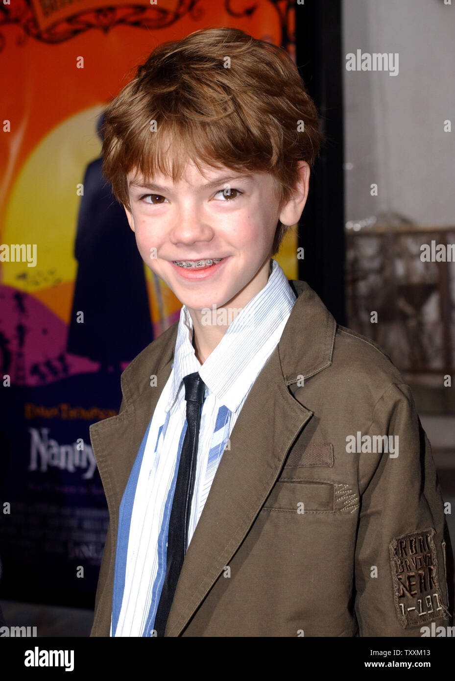 Actor Thomas Sangster arrives at the American premiere of 'Nanny McPhee ...
