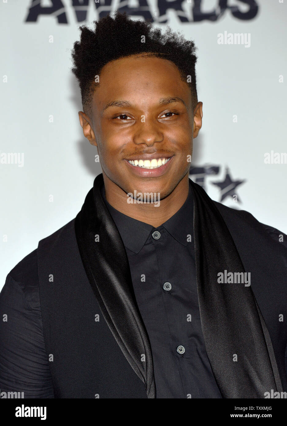 Avery Wilson arrives at the photo room at the Microsoft Center during ...