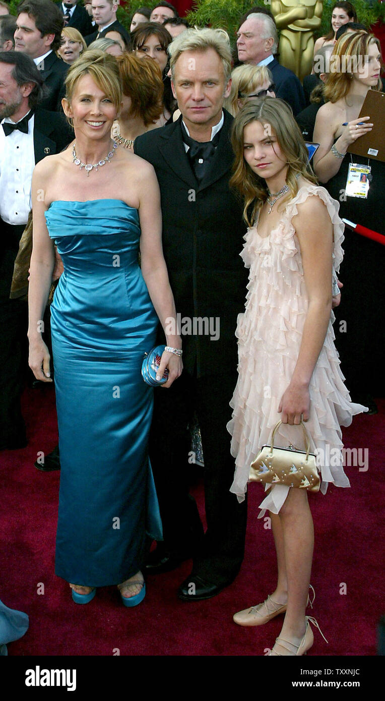 Sting and members of his family pose for photographers during arrivals ...