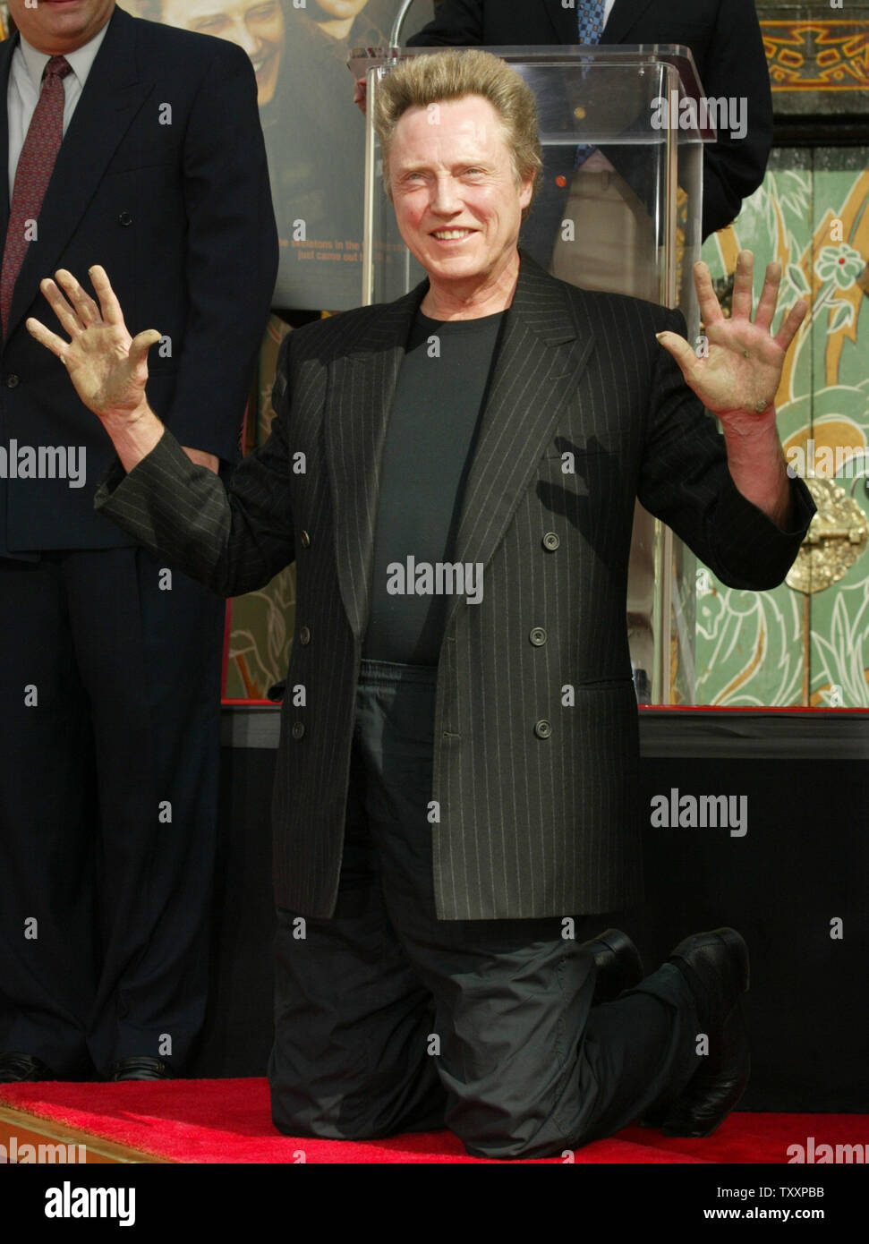 Academy Award winning actor Christopher Walken shows off his hands ...