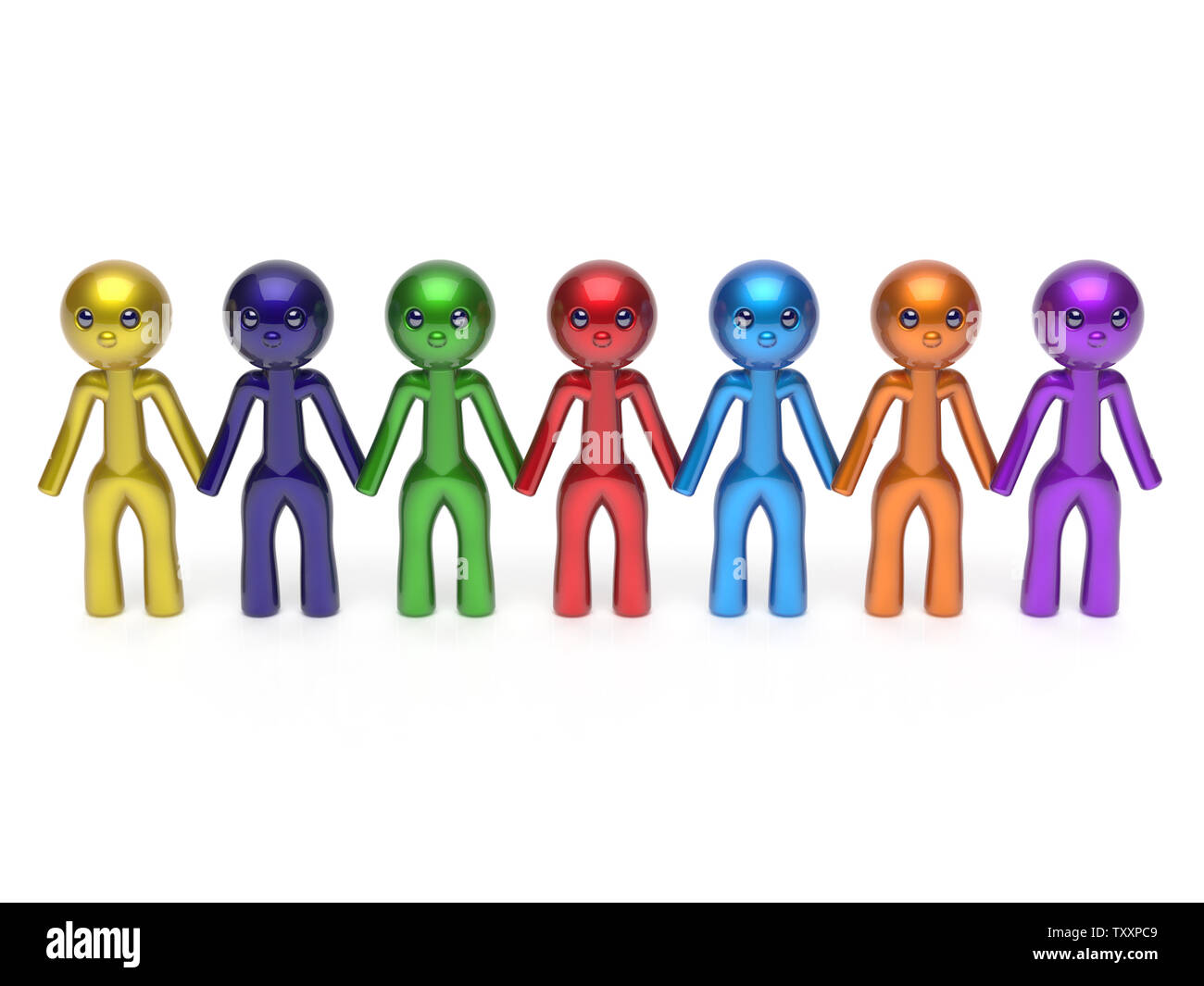 The chain of friendship cartoon hi-res stock photography and images - Alamy