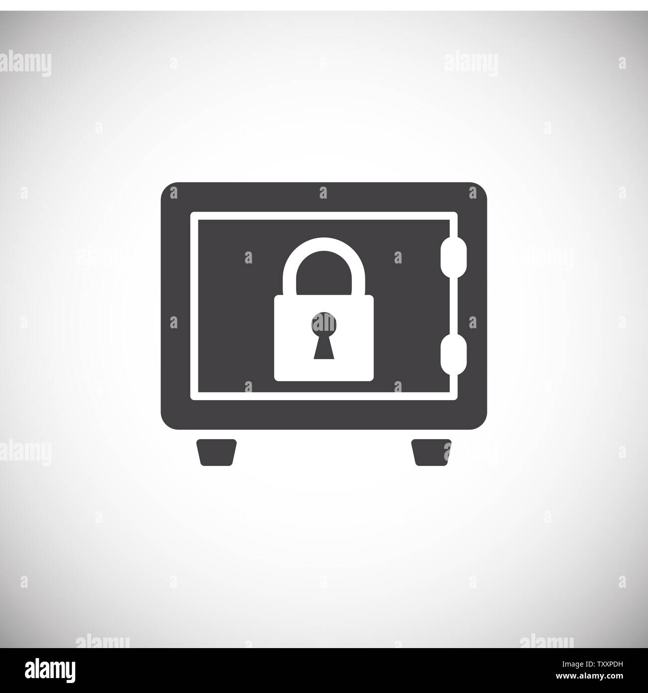 Money safe icon on background for graphic and web design. Simple ...